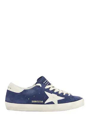 GOLDEN GOOSE Superstar Spur Star-patch Leather Trainers - Blue Other