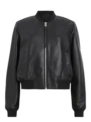 ALLSAINTS Leather Orten Bomber Jacket - Black