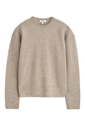 Cos Merino Wool Crew-neck Sweater - Beige