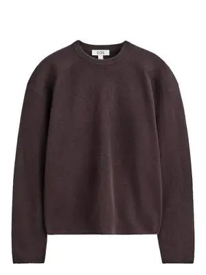 Cos Merino Wool Crew-neck Sweater - Brown