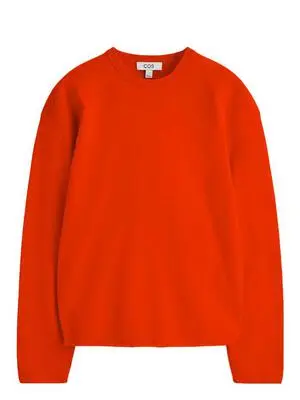 Cos Merino Wool Crew-neck Sweater - Orange