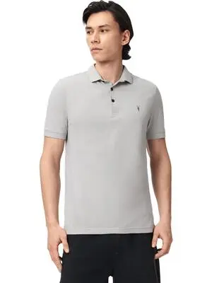 ALLSAINTS Reform Short Sleeve Polo Shirts 2 Pack Grey/lake Blue