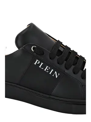 Philipp Plein Logo-print Nappa Leather Sneakers - Black