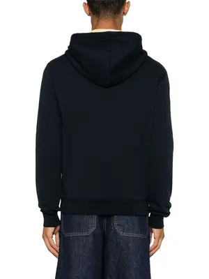 A.p.c. Logo-embroidered Hoodie - Blue
