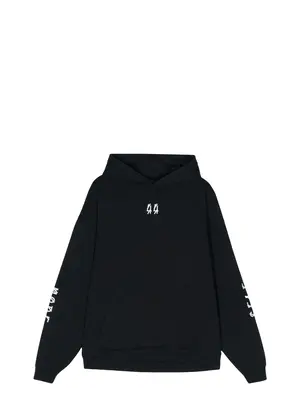 44 LABEL GROUP Cotton Jersey Hoodie - Black
