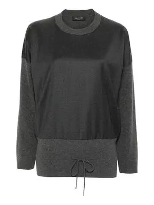 Fabiana Filippi Flannel-front Cropped Sweater - Grey