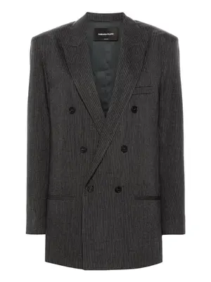 FABIANA FILIPPI Fabiana Filippi Pinstriped Double-Breasted Blazer