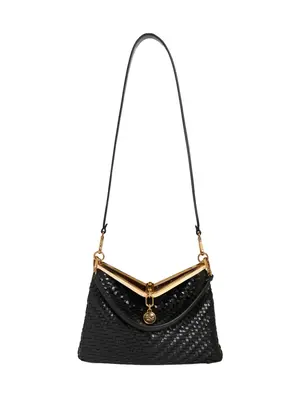 Etro Medium Woven Vela Shoulder Bag - Black