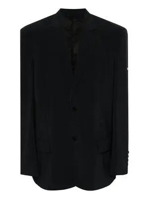 Balenciaga Logo-patch Blazer - Black