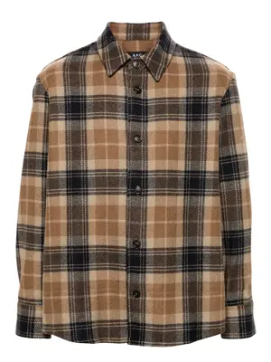 A.p.c. Bobby Shirt Jacket Brown