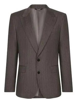 Dolce & Gabbana Pinstripe Single-breasted Jacket - Grey
