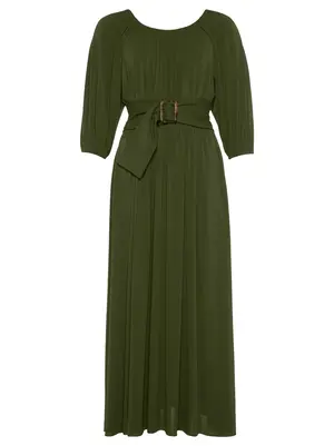 ERES Gabriella Belted Maxi Dress - Green