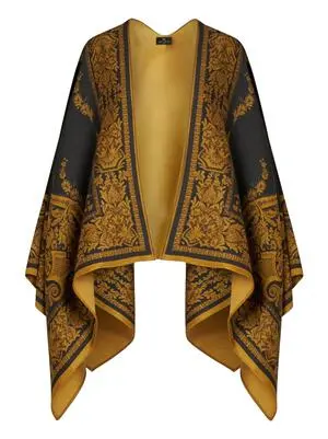 Etro Paisley-print Wool Cape - Black