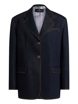 Etro Denim Blazer - Blue