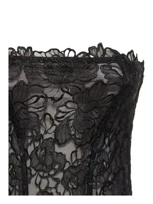FLEUR DU MAL Fleur Du Mal Whitney Embroidered Corset Top
