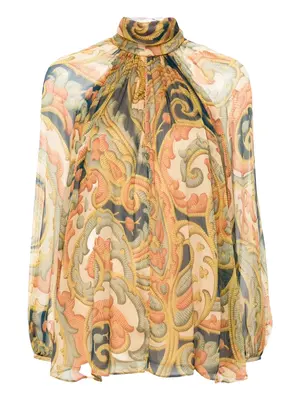 Etro Abstract-pattern Print Blouse - Neutrals
