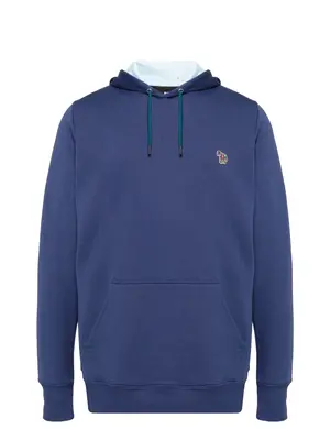 Paul Smith Zebra Logo Organic Cotton Hoodie - Blue