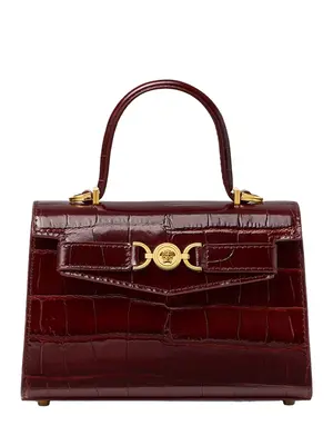 Versace Small Medusa '95 Croc-effect Tote Bag - Red