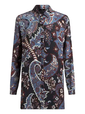Etro Printed Silk Shirt - Black