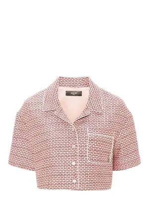 AMIRI AMIRI Bouclé Cropped Shirt