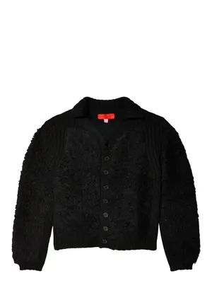 Eckhaus Latta Teddy Cardigan - Black