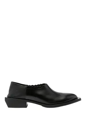 Moschino 40mm Cuban Heel Loafers - Black