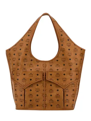 Mcm Aren Mama Tote - Brown