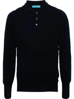 DRUMOHR Virgin Wool Polo Shirt - Blue