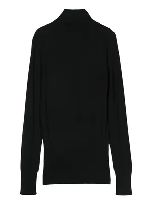 AERON Roll Neck Jumper - Black