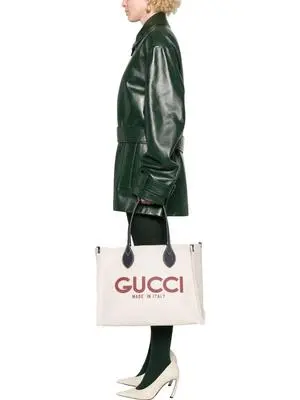 Gucci Medium Print Tote Bag - Neutrals