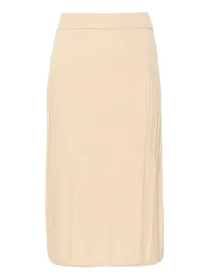 JOSEPH Merino Midi Skirt - Neutrals