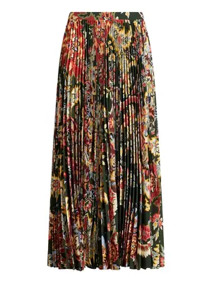 ETRO ETRO Paisley Print Pleated Midi Skirt