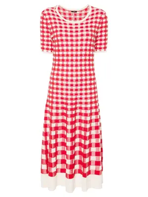 JOSEPH JOSEPH Gingham-Jacquard Midi Dress