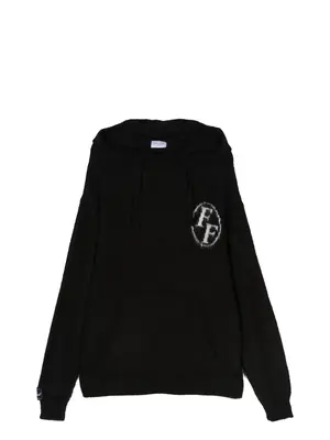 FAMILY FIRST Knitted Hoodie - Black
