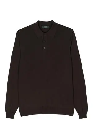 ZANONE Fine-knit Polo Shirt