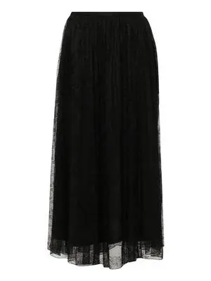 ROTATE BY BIRGER CHRISTENSEN Floral-lace Midi Skirt - Black
