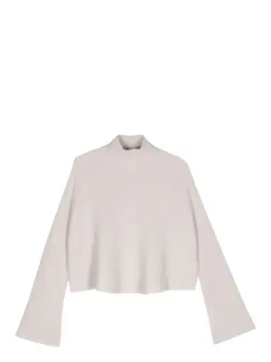 ALYSI Wool Turtleneck Jumper White