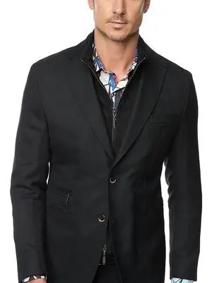 Robert Graham Jetset Blazer With Removable Liner Black