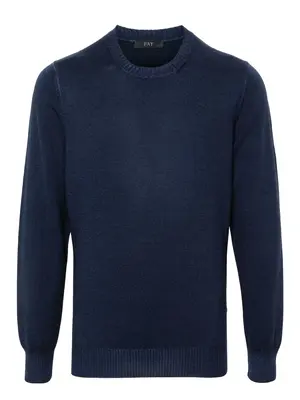 FAY Logo-embroidered Sweater - Blue