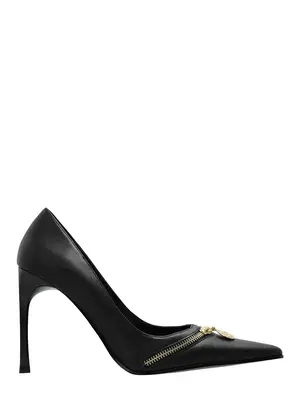 Versace 105mm Zip-detail Pumps - Black
