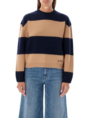 A.p.c. A.P.C. Penny Knit Navy Beige