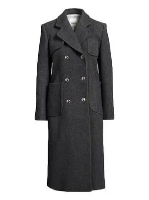 Sandro Wool-blend Double-breasted Coat - Grey
