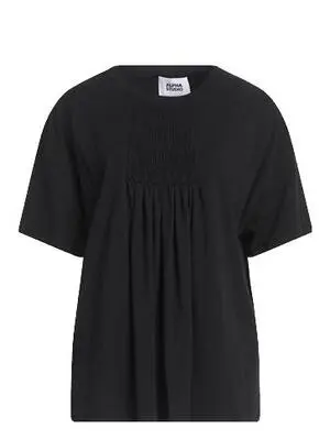 Alpha Studio ALPHA STUDIO Shirred Jersey T-shirt Black