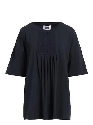 Alpha Studio ALPHA STUDIO Shirred Jersey T-shirt Navy