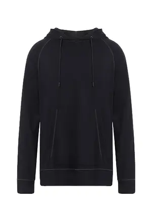 Emporio Armani Sweatshirt In Lyocell And Virgin Wool - Blue