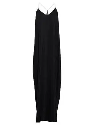 Peserico Viscose & Polyester Maxi Dress - Black
