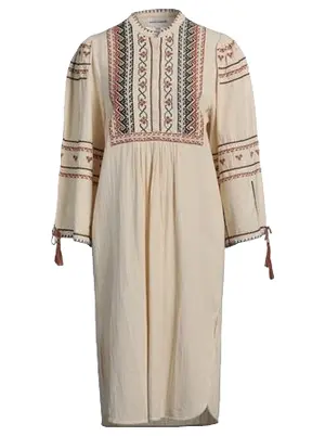 Antik Batik Midi Shirt Dress - Beige