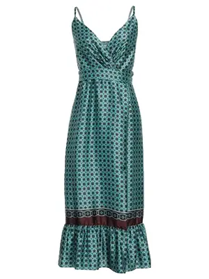 Sandro Midi Wrap Dress - Blue