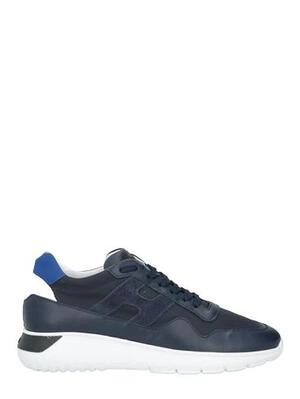 HOGAN Man Sneakers Navy Size 9.5 Textile Fibers, Leather