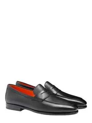 Santoni Santoni Carlos Penny Loafer Black-n01